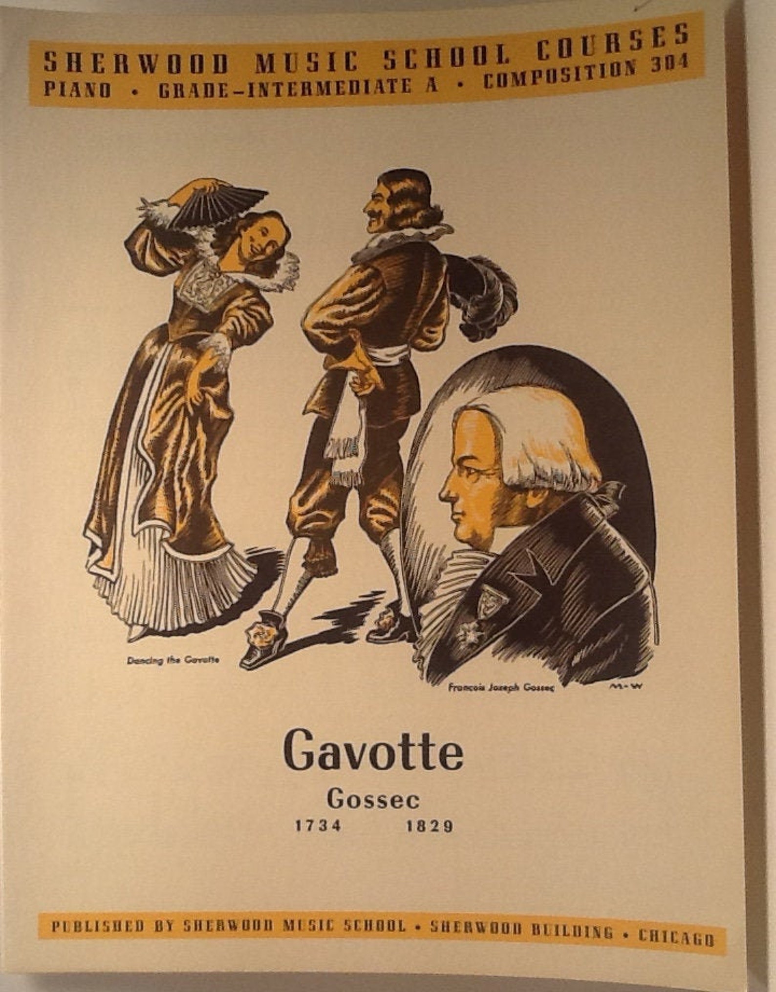 Gavotte Francois Joseph Gossec 1967 Sheet Music Sherwood Music School ...