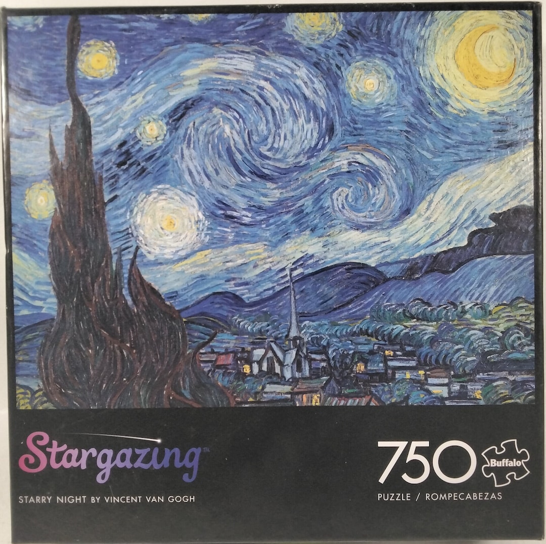 Starry Night Vincent Van Gogh Jigsaw Puzzle 750 Pc 24 X 18 Buffalo ...