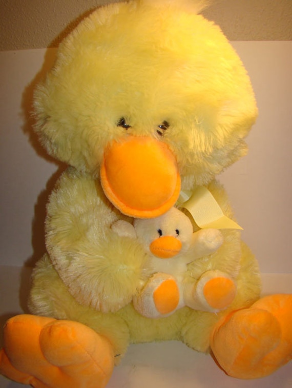 Hug Fun Yellow Duck w/Baby Plush 23 Height HugFun | Etsy