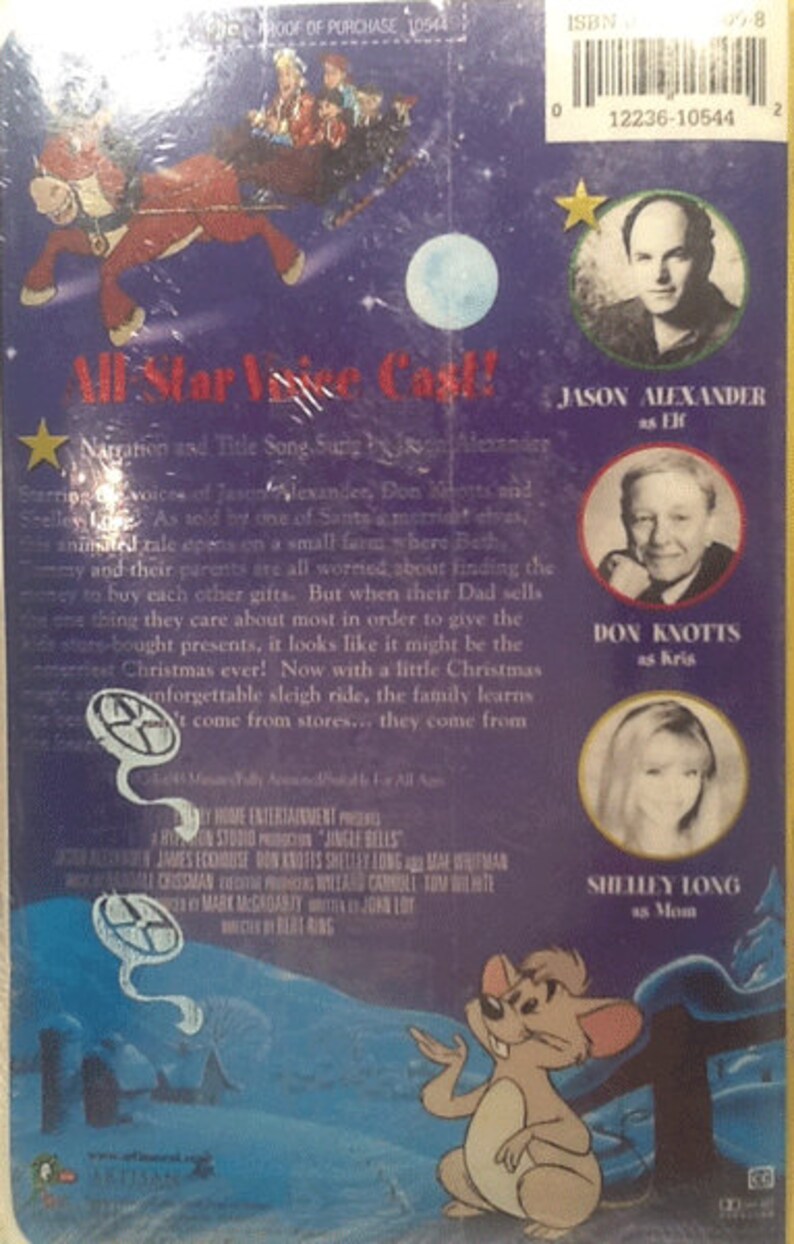FACTORY SEALED Jingle Bells VHS Don Knotts Jason Alexander | Etsy