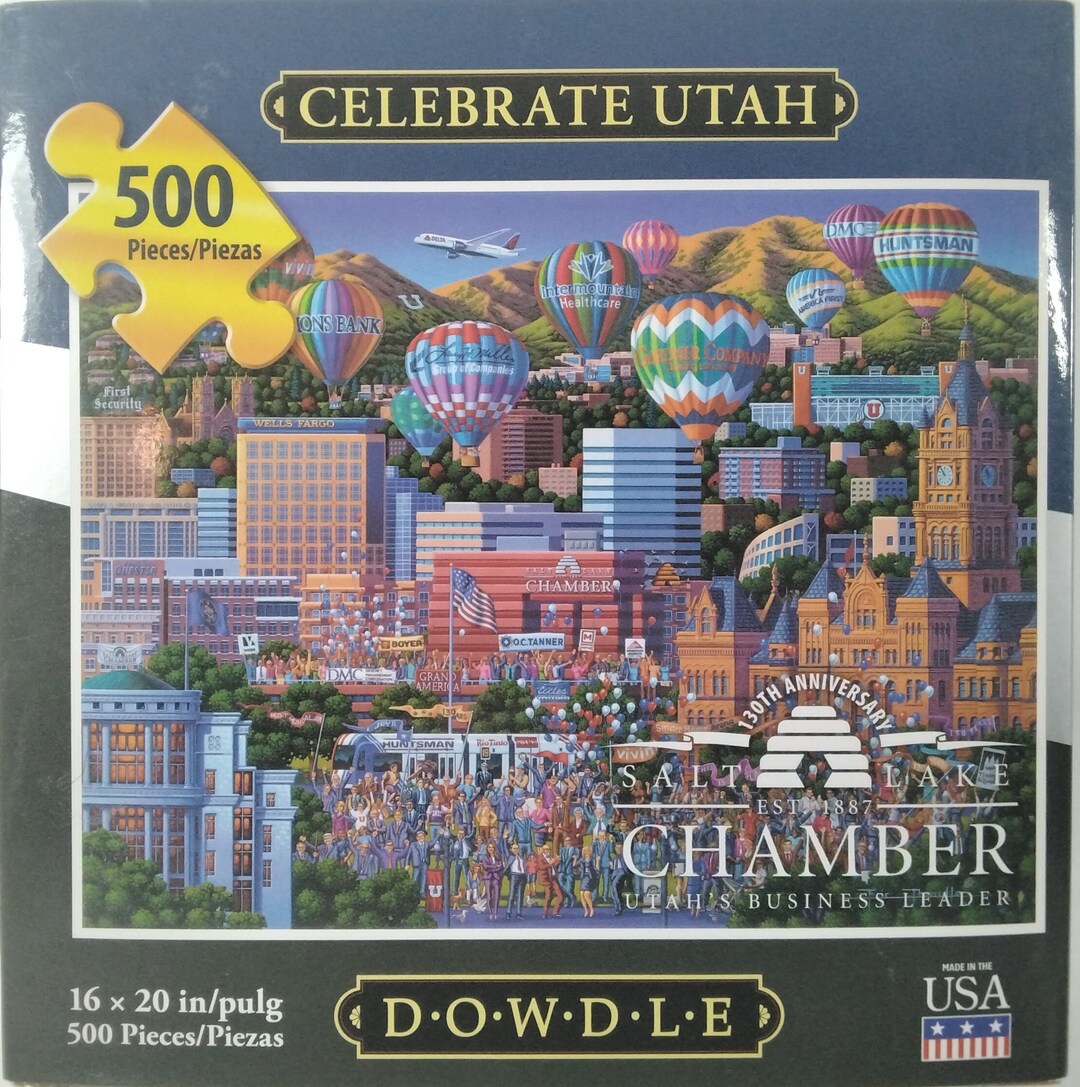 Celebrate Utah Eric Dowdle Jigsaw Puzzle 500 Pc 16 X 20 Dowdle Folk Art ...
