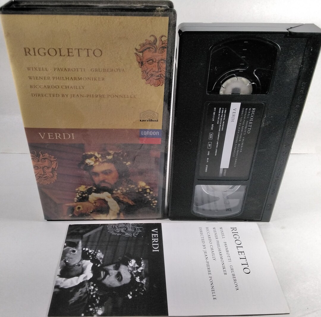 Vintage Rigoletto VHS Wixell Pavarotti Gruberova - Etsy