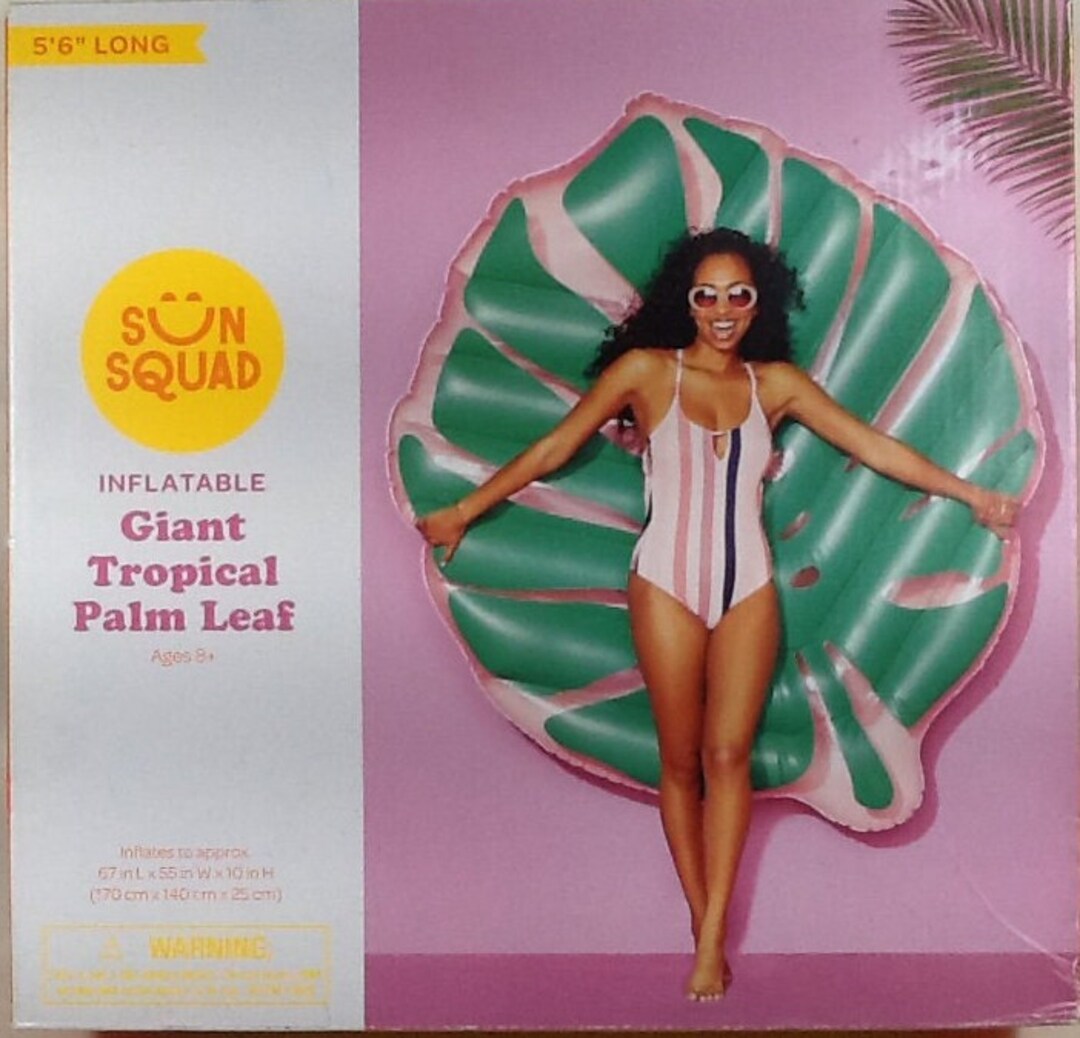 NEW Inflatable Giant Tropical Palm Leaf 67 X 55 Sun Squad Swimming Pool Float - Etsy