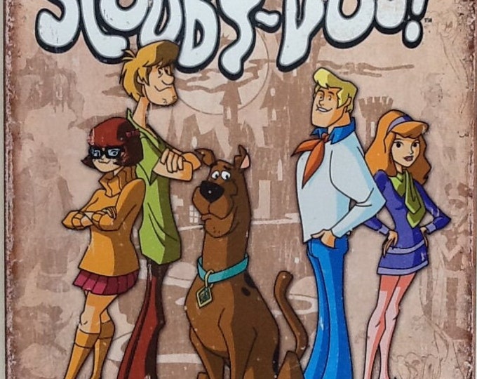 Collectible Tin Sign Scooby-doo Mystery Incorporated Velma Shaggy ...