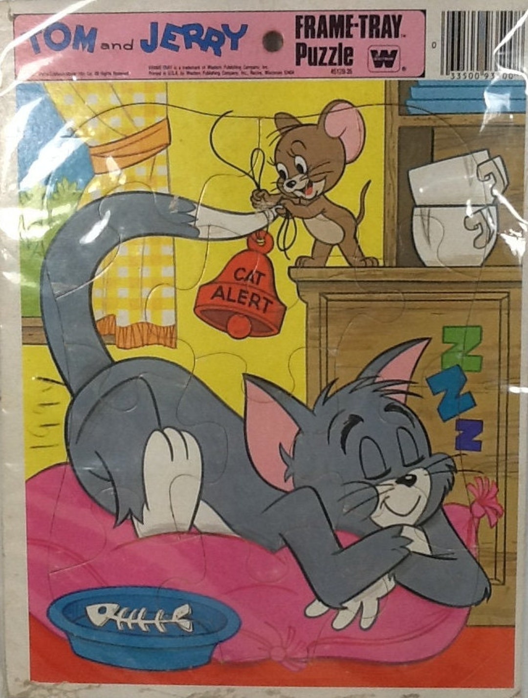 Vintage 1981 MGM Tom and Jerry Frame Tray Puzzle 12 Pc Whitman 4512B-35 ...