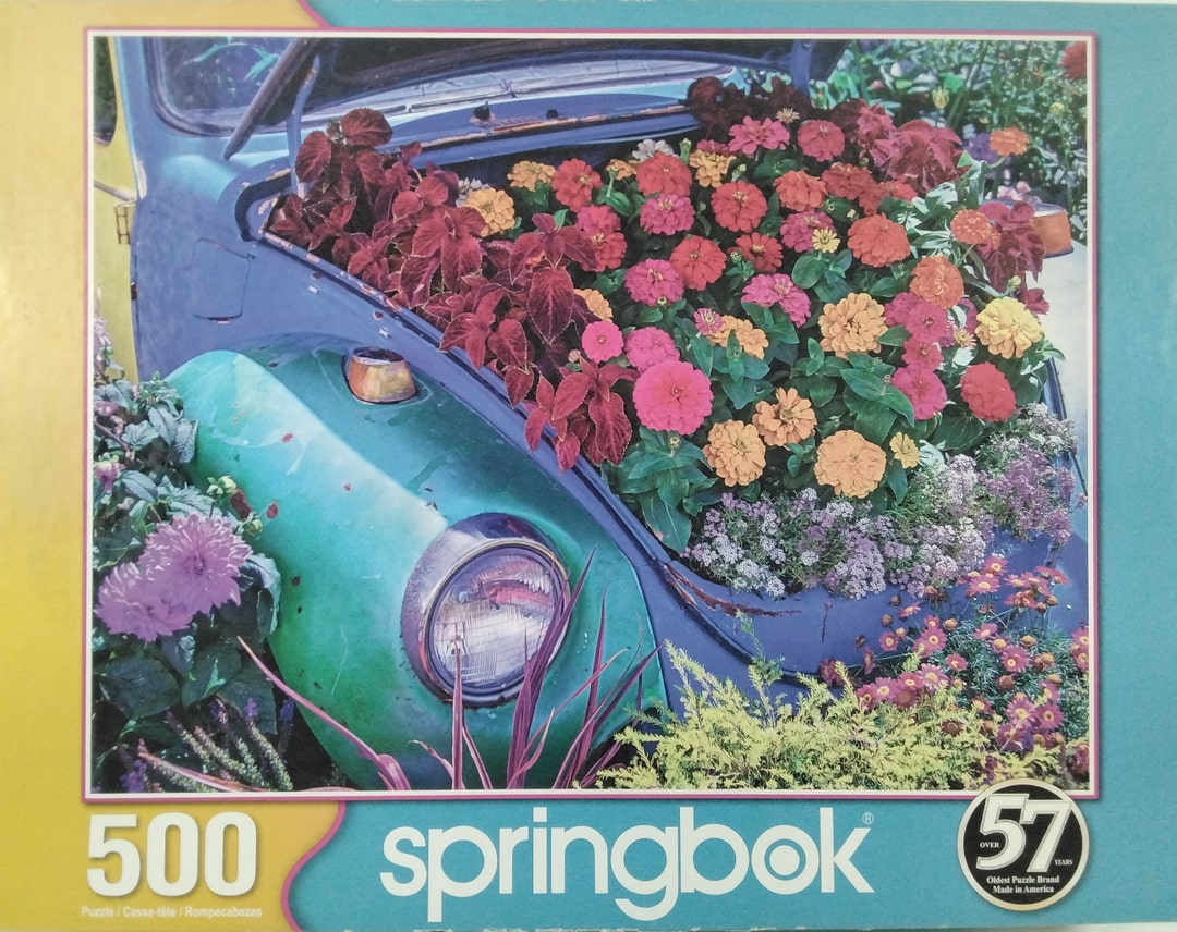 Garden Bug Volkswagen Flowers 500 Pc Jigsaw Puzzle 18 X 23.5 Springbok ...