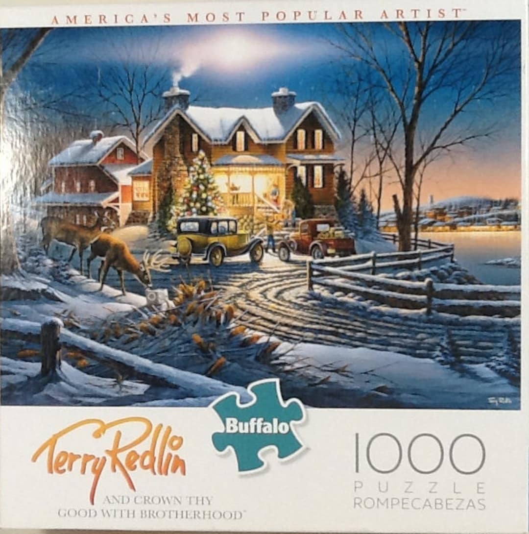 And Crown Thy Good With Brotherhood Christmas Deer Snow Terry Redlin ...