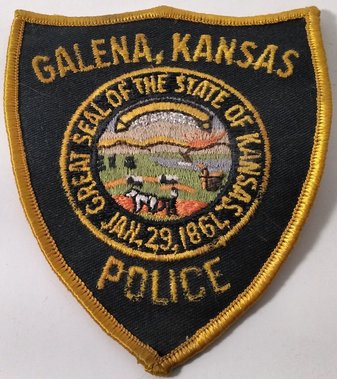 Vintage Law Enforcement Patch Galena Kansas Police 4 X 4 - Etsy