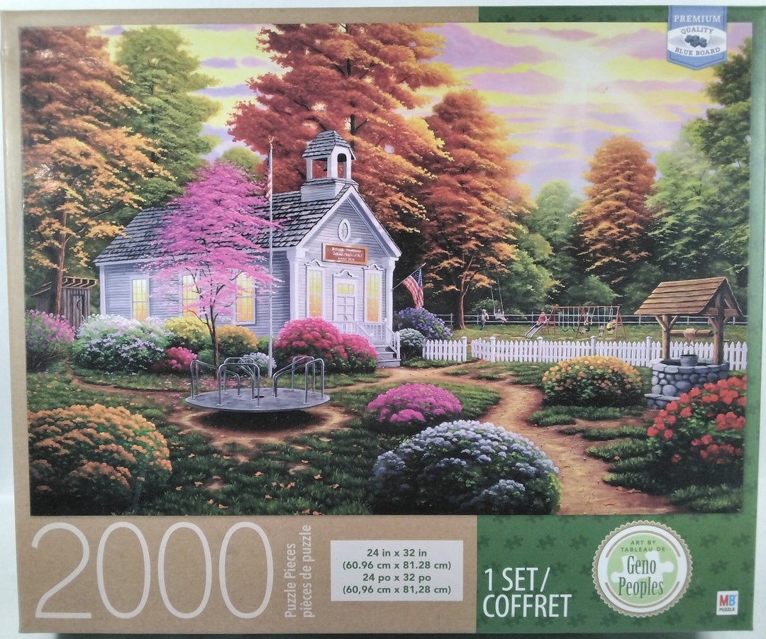 Recess Schoolhouse Geno Peoples 2000 Pc Jigsaw Puzzle 24 X 32 Milton ...