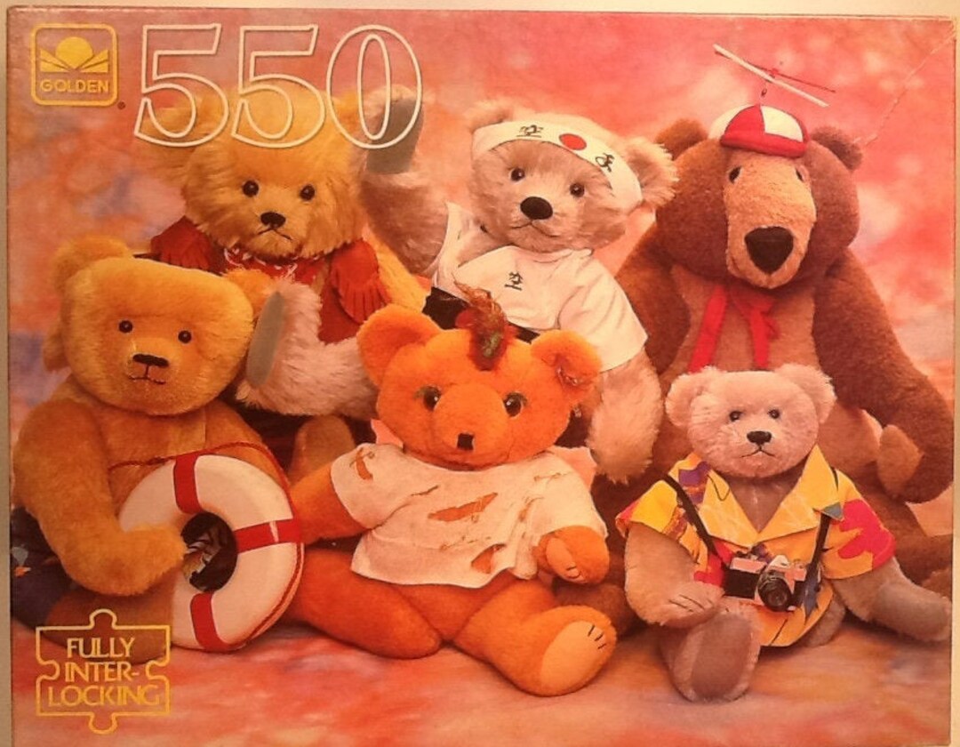 Vintage Teddy Bears Karate Tourist Swimmer Ron Kimball 550 Pc Fully ...