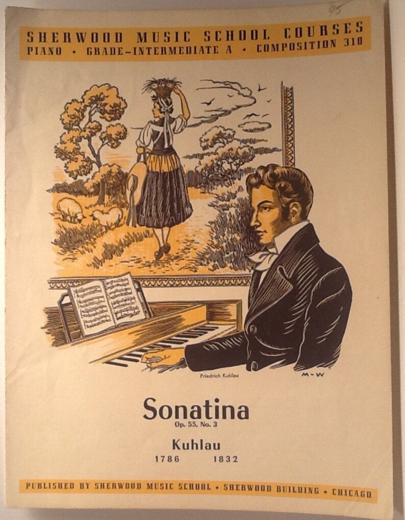 Sonatina Op. 55 No. 3 Friedrich Kuhlau 1959 Sheet Music - Etsy