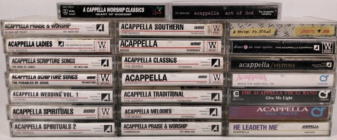 Acappella Vocal Group Audio Cassette Lot 23 Praise & Worship Scripture ...