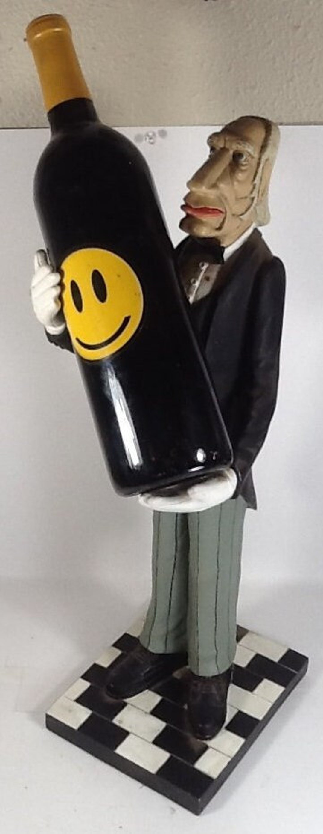 Large Heavy W/checkered Floor Base French Waiter Holding - Etsy