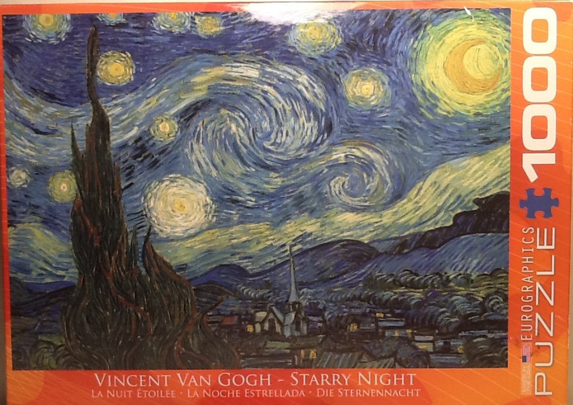 Starry Night Vincent Van Gogh 1000 Pc Jigsaw Puzzle | Etsy