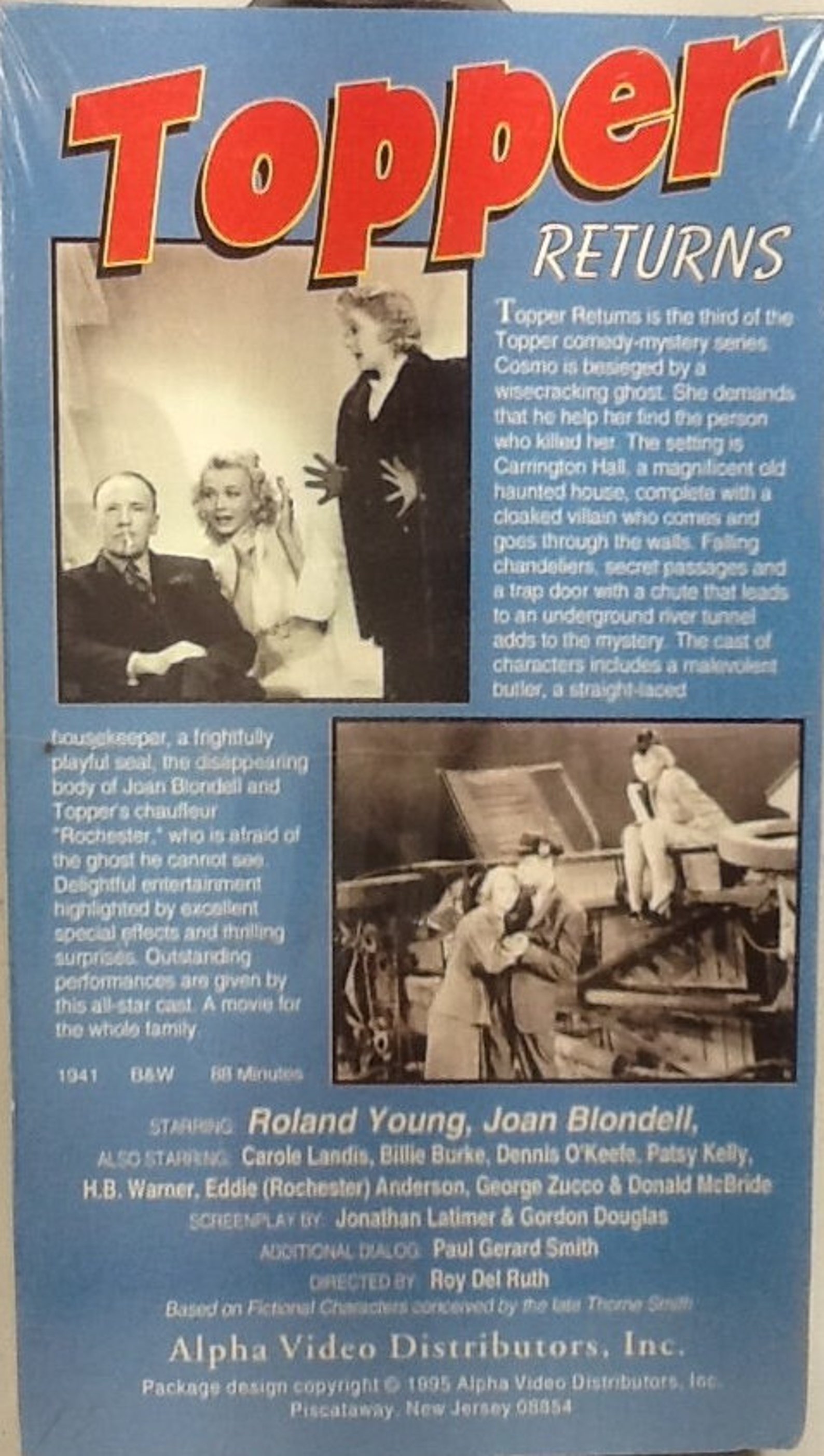 Factory Sealed Topper Returns VHS Roland Young Joan Blondell 1995 Alpha ...
