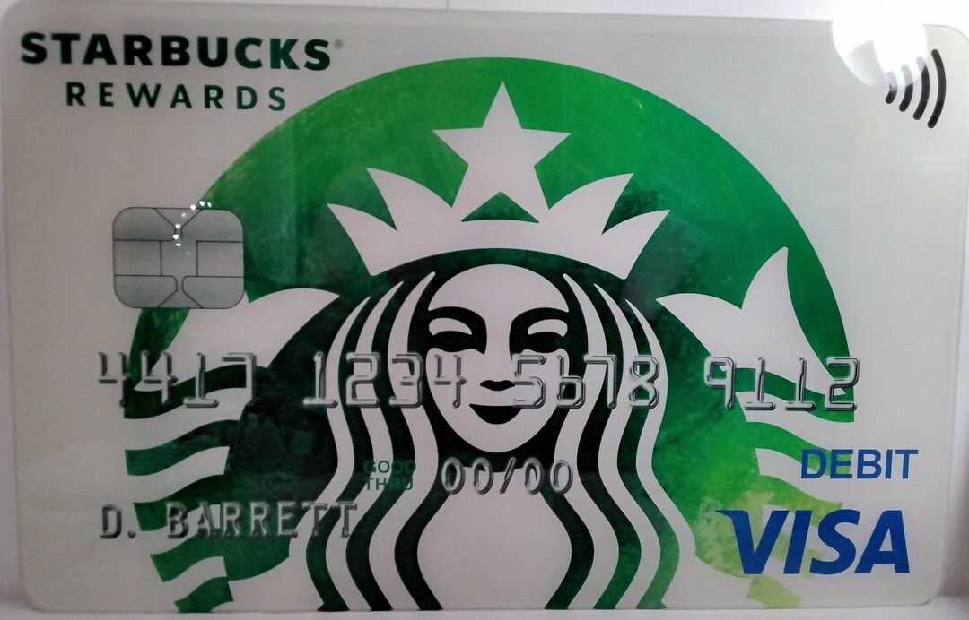 Giant Acrylic Starbucks Rewards Debit Card Store Sign 32 X 20 acrylic ...
