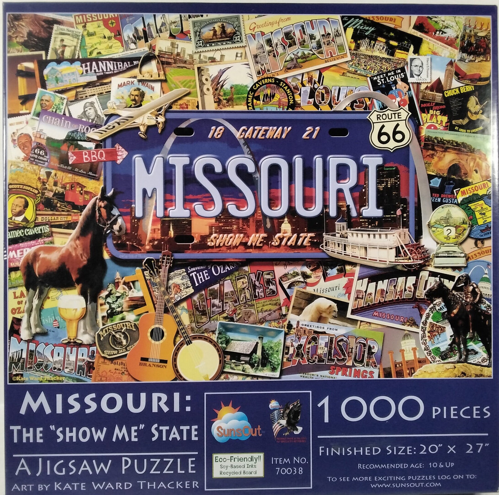 Missouri the Show Me State Kate Ward Thacker 1000 Pc Jigsaw Puzzle 20 X ...