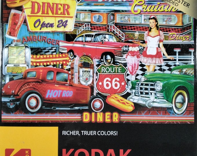 50's Diner Route 66 Hot Rod Diner Edward Wargo Kodak Jigsaw Puzzle 1000 ...