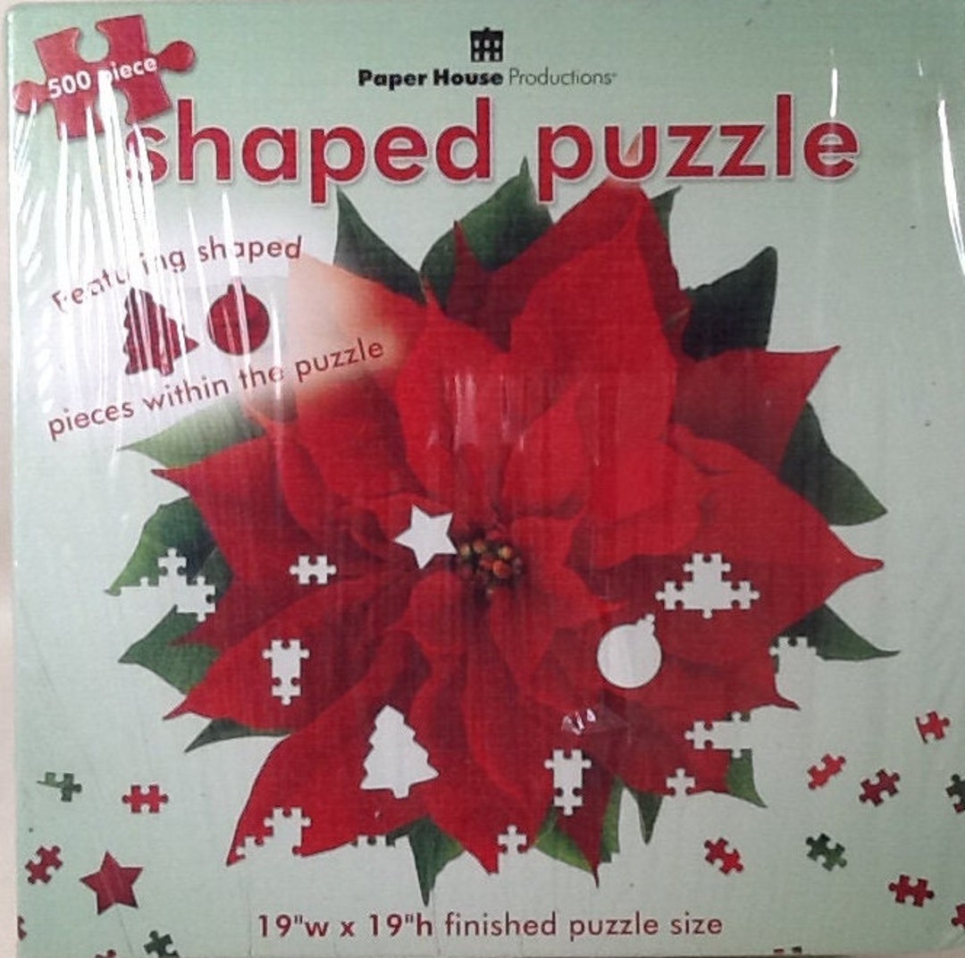 FACTORY SEALED Rose Flower Shaped Jigsaw Puzzle 500 Pc 19 X 19 Paper ...
