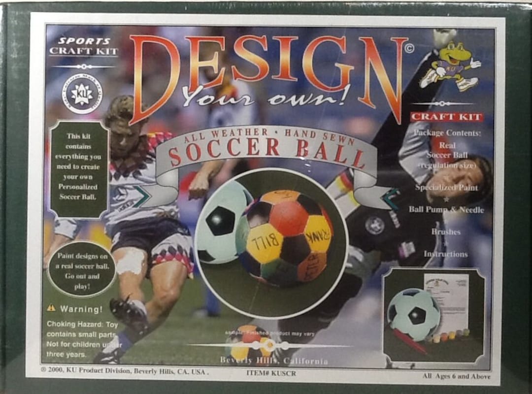 FACTORY SEALED Design Your Own Soccer Ball Sports Craft Kit Everything ...