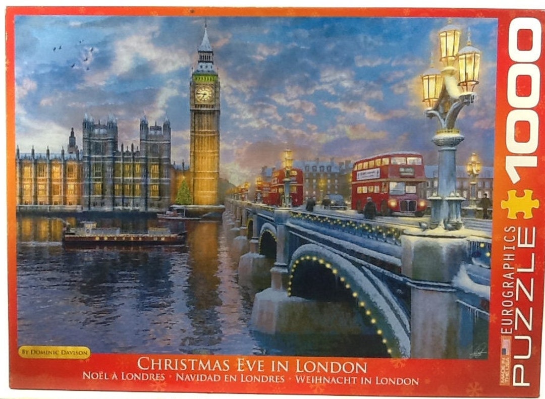 Christmas Eve in London Dominic Davison Jigsaw Puzzle 1000 Pc 19-1/4 X ...