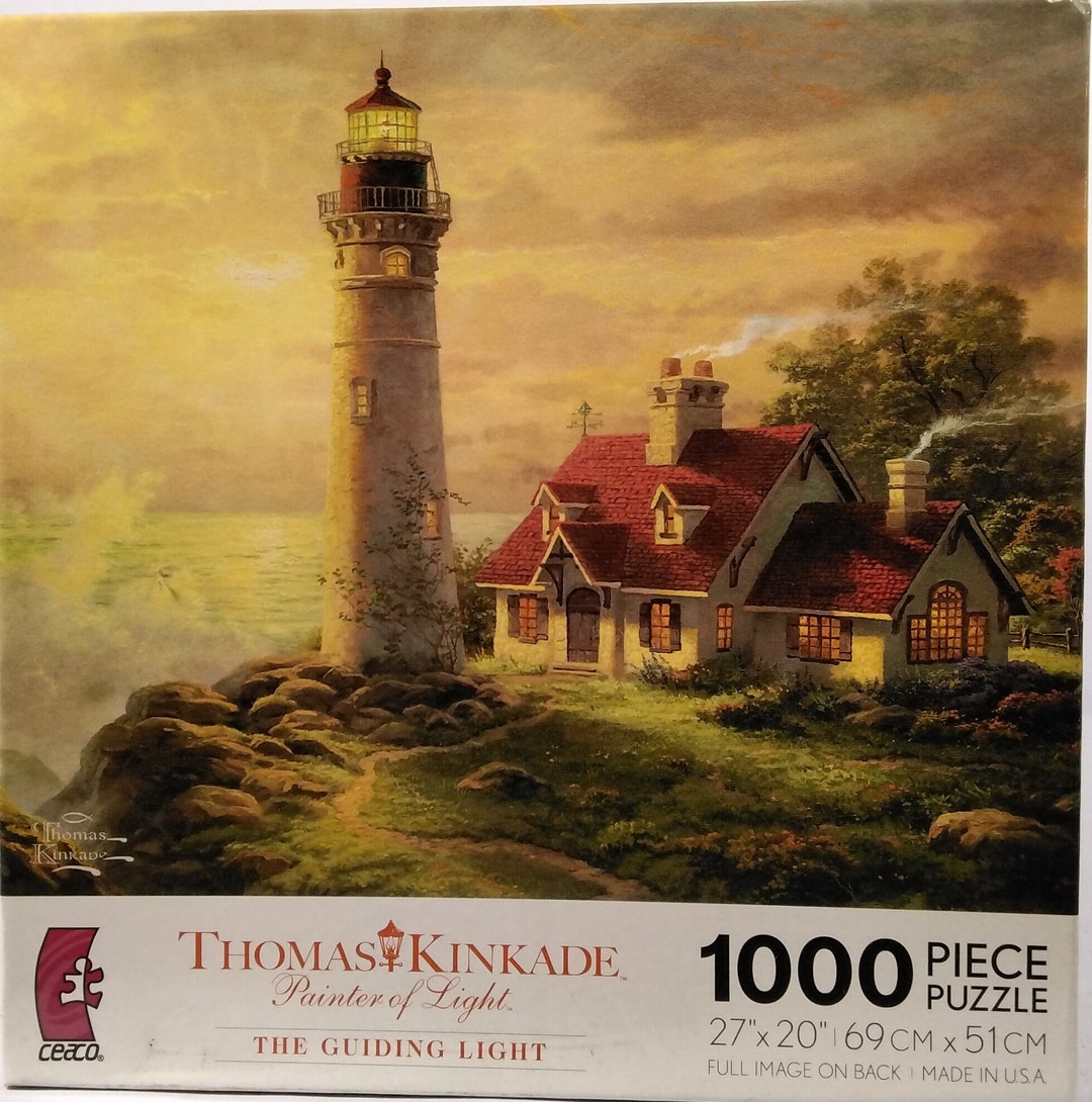 The Guiding Light Thomas Kinkade 1000 Pc Jigsaw Puzzle 27 X 20 Ceaco ...