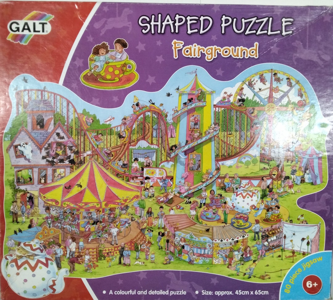 Fairground Shaped Jigsaw Puzzle 80 Pc 17.71 X 25.59 Galt - Etsy
