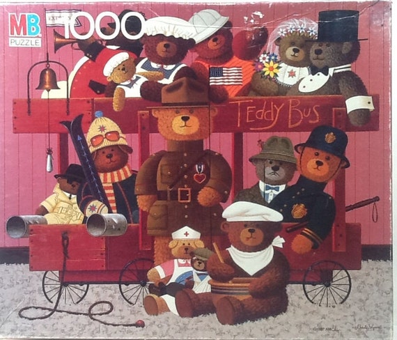 Vintage 1987 Teddy Bus Teddy Bears Roosevelt Charles Wysocki - Etsy