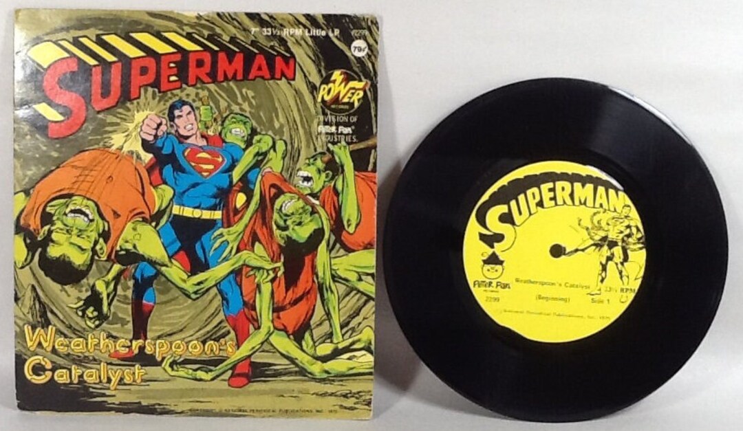 Vintage 1975 Superman Weatherspoon's Catalyst Power Records 2299 33-1/3 ...
