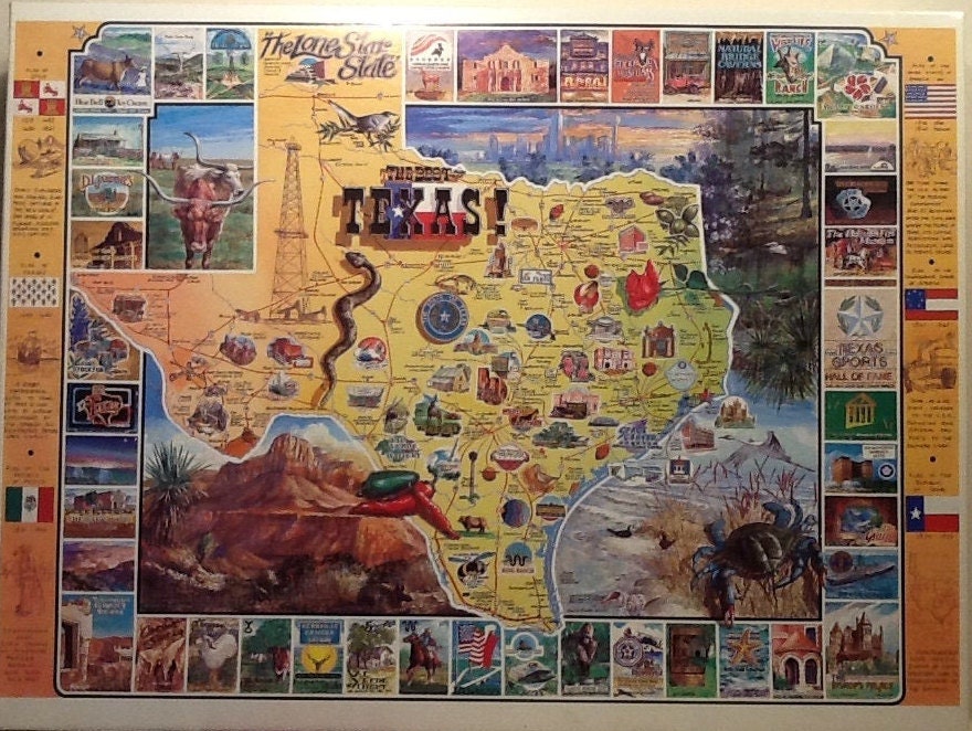 Puzzles Games & Puzzles Vintage 1993 The Best State Of Texas Ranger ...