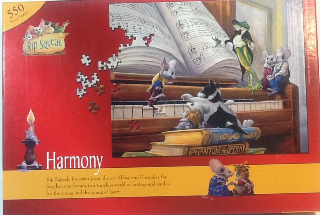 Harmony Leonard Filgate Susan Yost-filgate 550 Jigsaw Puzzle 23.5 X 18 Rip Squeak Jesse the Cat ...
