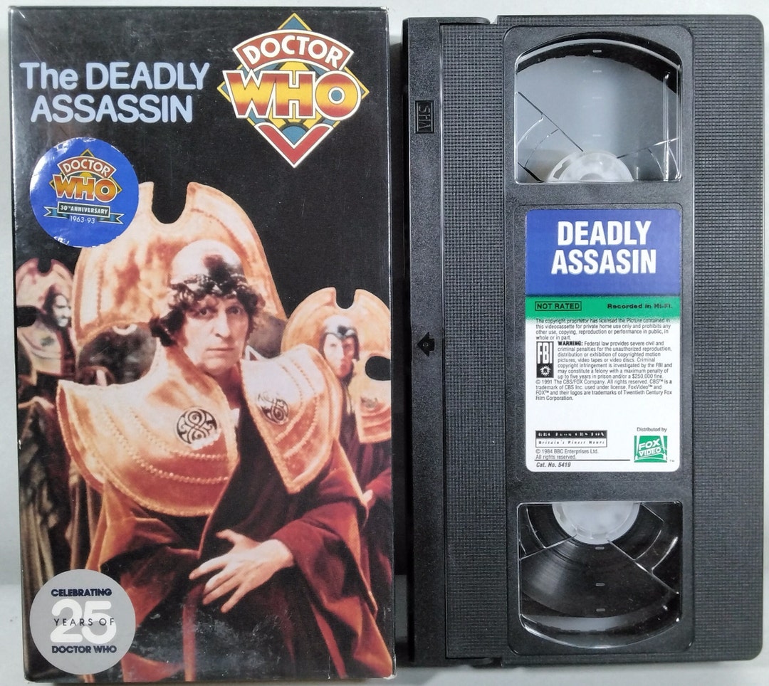 Vintage Doctor Who VHS the Deadly Assassin Tom Baker Playhouse Video ...