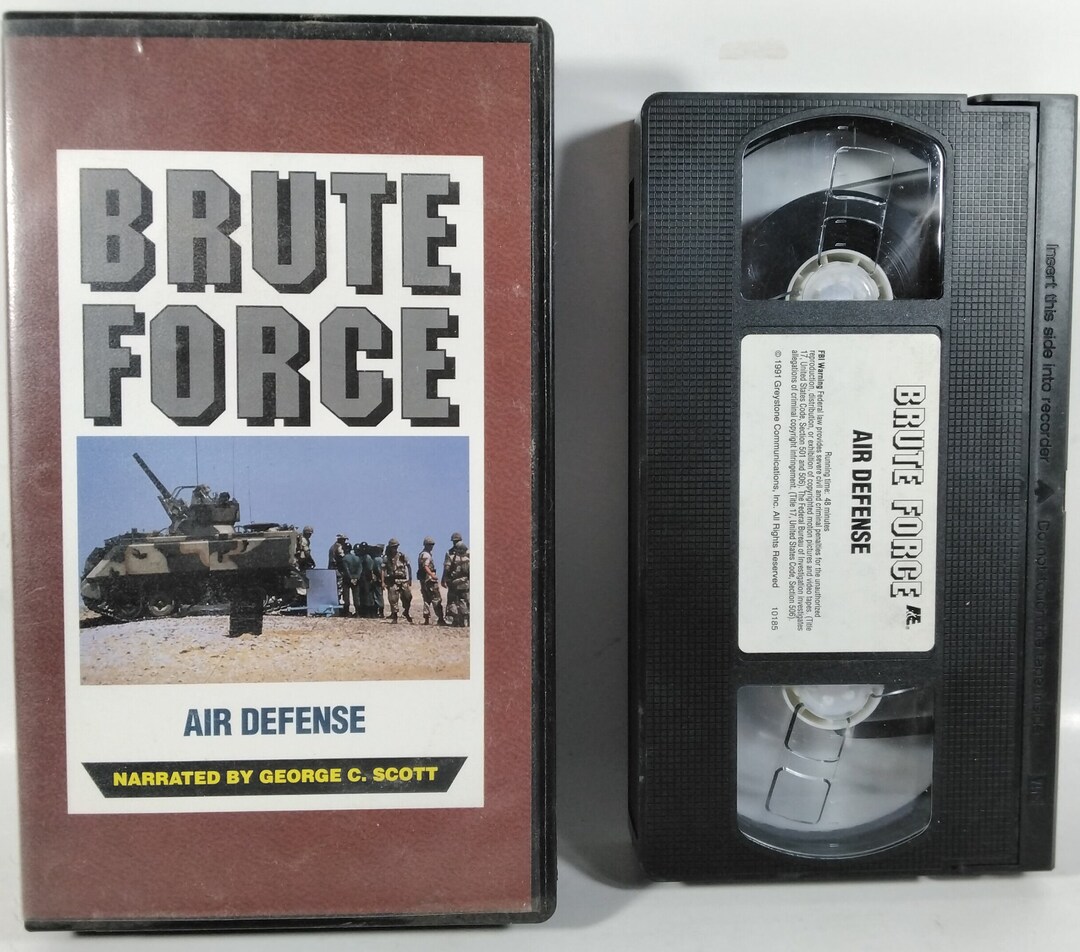 Vintage 1992 Brute Force Air Defense VHS Narrated by George C. - Etsy