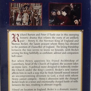 Factory Sealed Becket letterboxed VHS Richard Burton Peter O'toole John ...