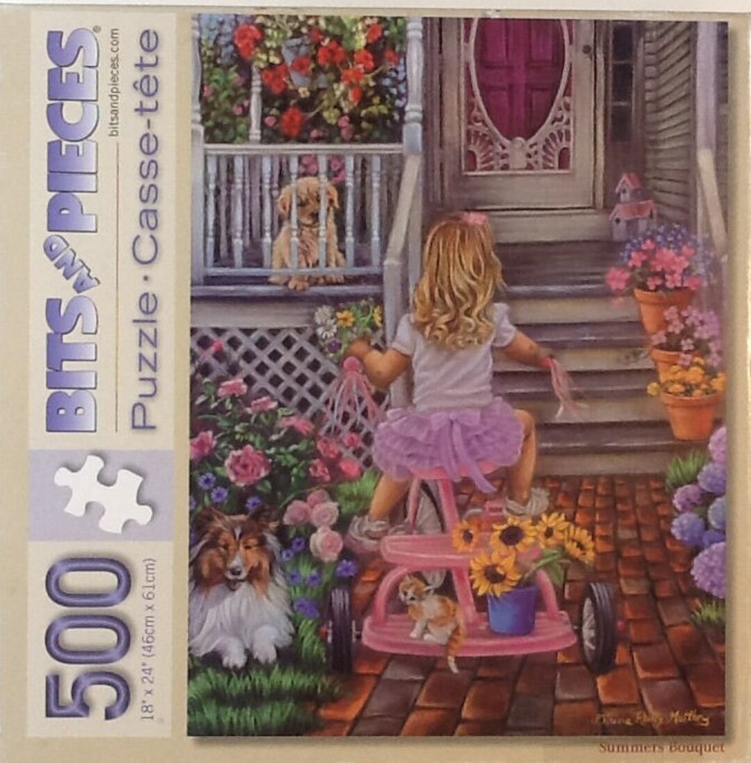 Summers Bouquet Tricia Reilly-matthews 500 Pc Jigsaw Puzzle - Etsy