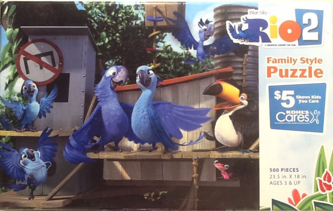 Rio 2 Twentieth Century Fox Kohl's Cares 500 Pc Jigsaw Puzzle 23.5 X 18 ...