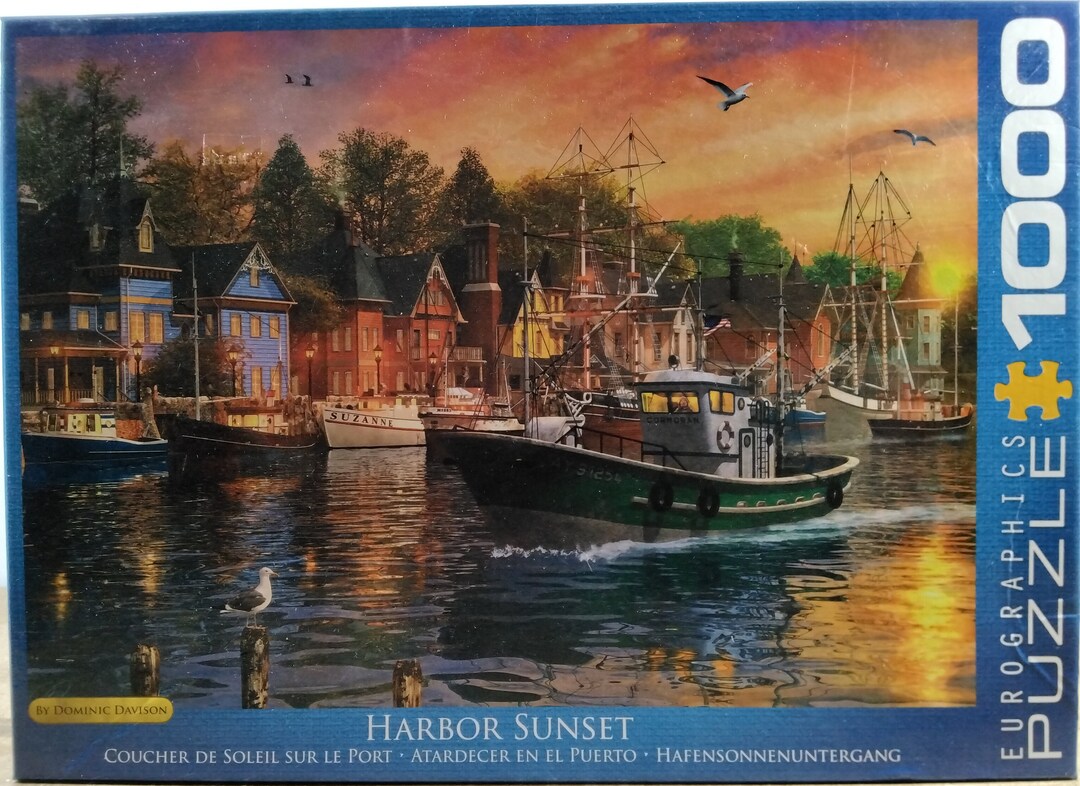 Harbor Sunset Dominic Davison 1000 Pc Jigsaw Puzzle 19-1/4 X 26-5/8 ...