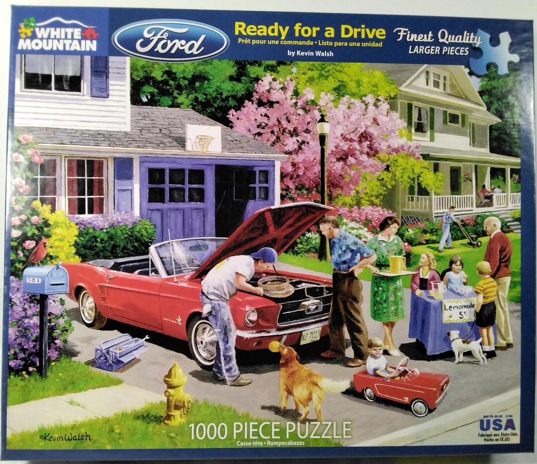 Ready for A Drive Kevin Walsh 1000 Pc Jigsaw Puzzle 24 X 30 White ...