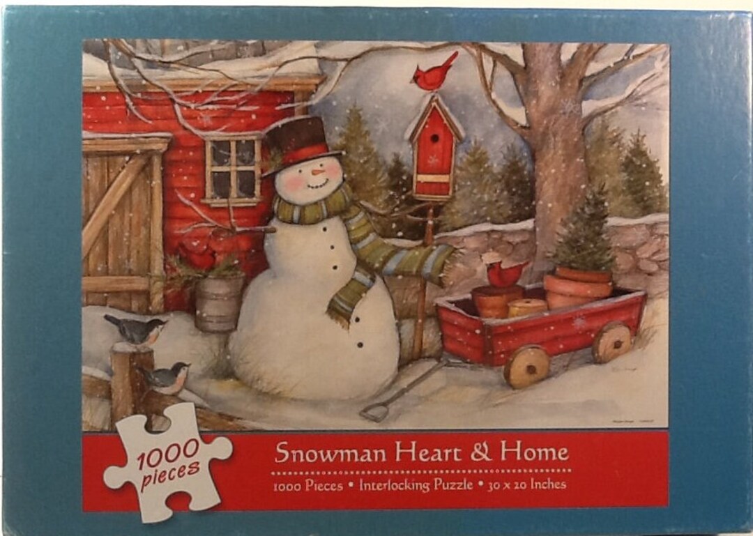Snowman Heart & Home Susan Winget 1000 Pc Jigsaw Puzzle 30 X 20 Current ...