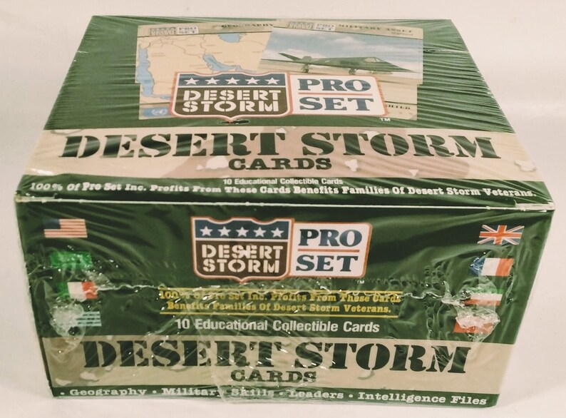 FACTORY SEALED 1991 Desert Storm Cards Full Box 36 Packs Pro Set Free ...