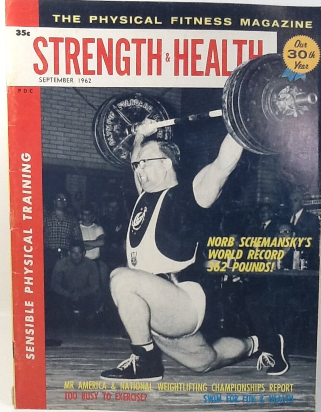 VINTAGE September 1962 Strength & Health Fitness Magazine Cover: Norb ...