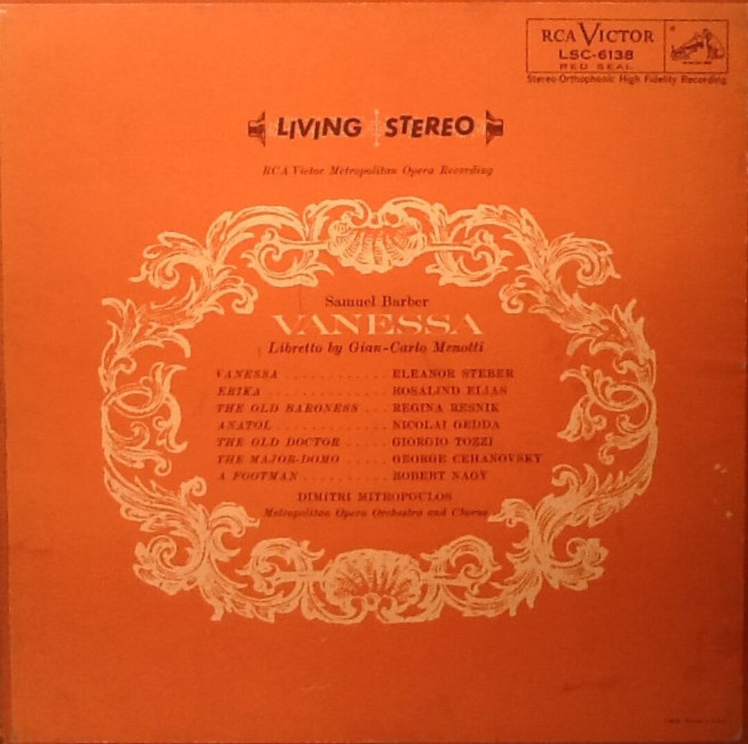 Vintage Vanessa Samuel Barber Gian Carlo Menotti Steber Gedda - Etsy