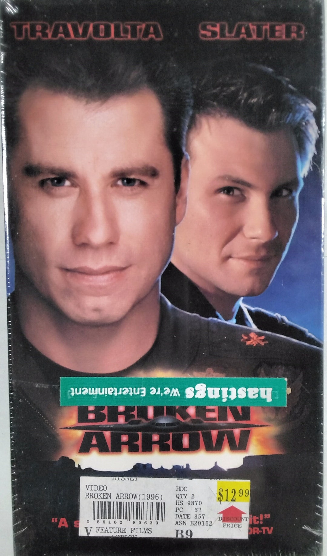 Factory Sealed Broken Arrow VHS John Travolta Christian Slater ...