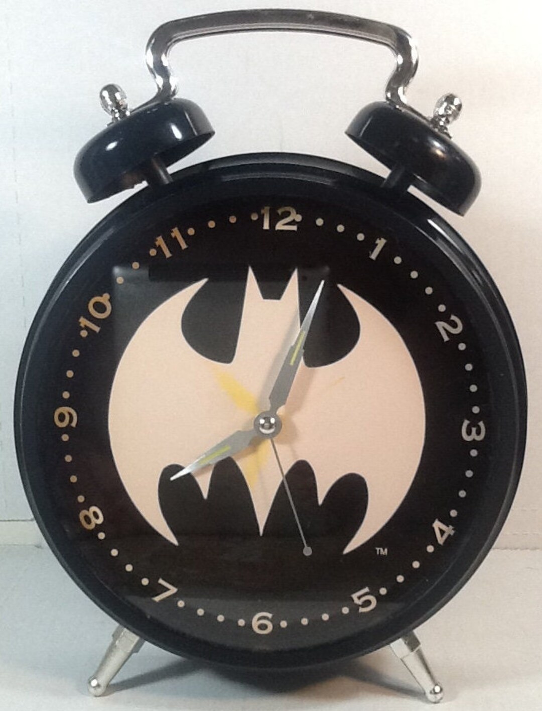 Batman Shield Table Clock DC Comics Accutime Watch Corp One AA Battery ...