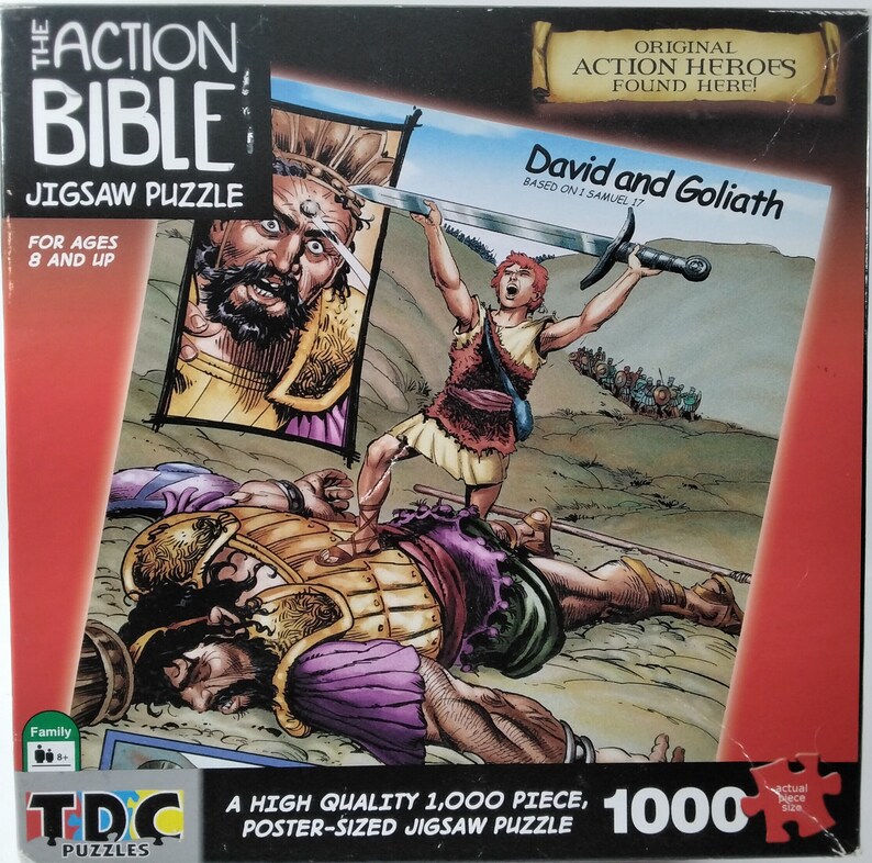 David and Goliath the Action Bible Jigsaw Puzzle 1000 Pc 26 TDC Games ...