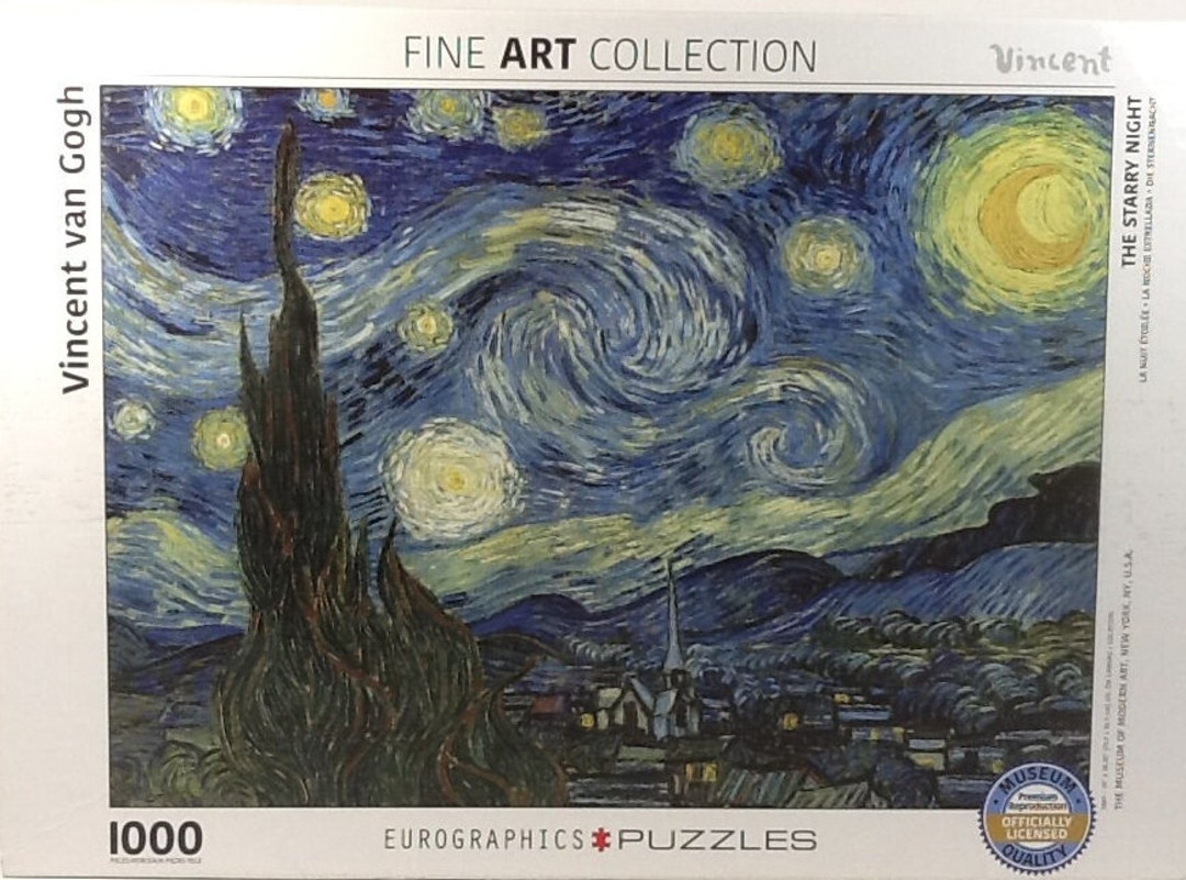 The Starry Night Vincent Van Gogh Fine Art Collection 1000 Pc Jigsaw ...