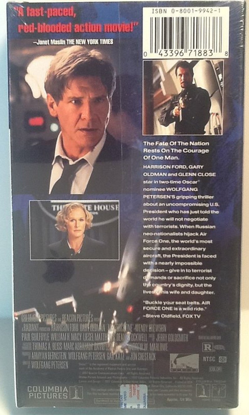 FACTORY SEALED Air Force One VHS Harrison Ford Gary Oldman | Etsy