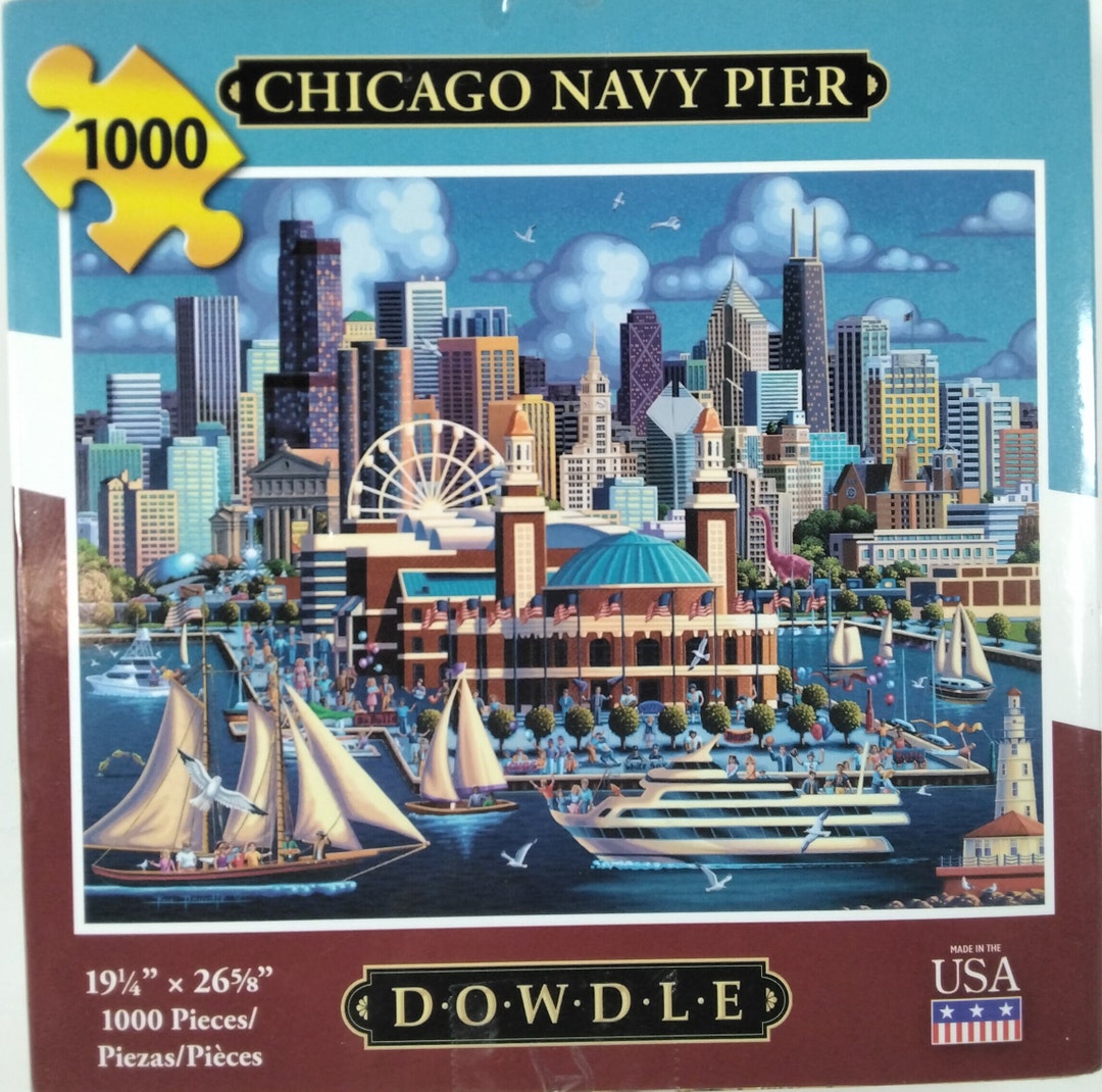 Chicago Navy Pier Eric Dowdle Jigsaw Puzzle 1000 Pc 19-1/4 X 26-5/8 ...