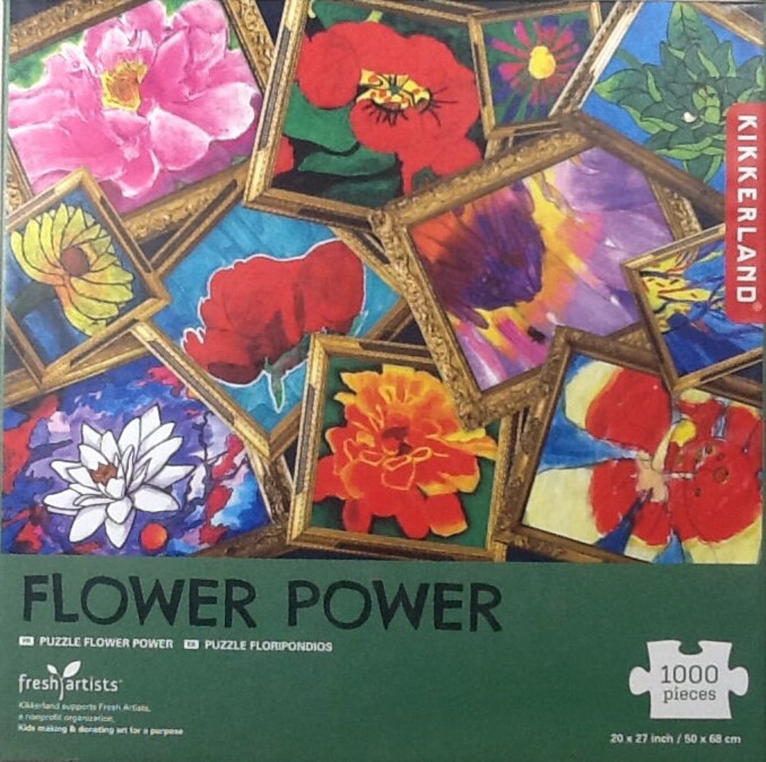 Flower Power Fresh Artists 1000 Pc Jigsaw Puzzle 20 X 27 Kikkerland ...