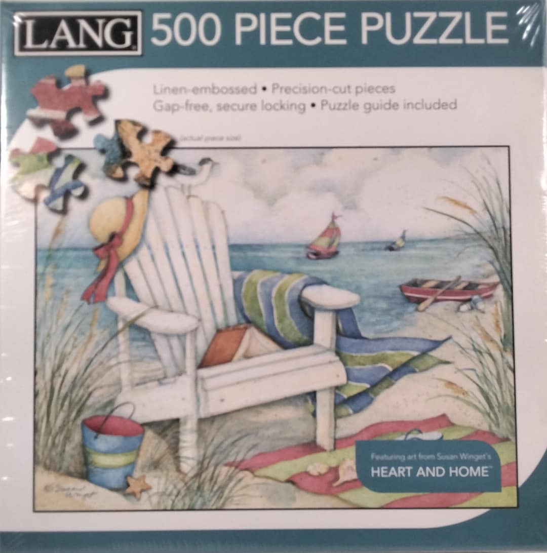 FACTORY SEALED Just Beachy Heart and Home Susan Winget 500 Pc Jigsaw ...